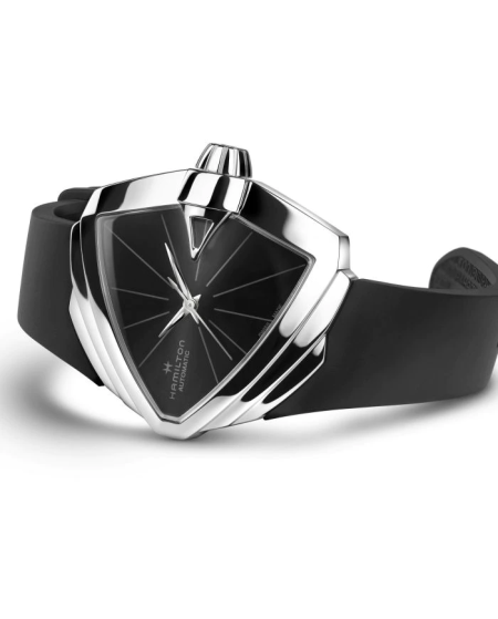 Orologio Hamilton Ventura S Auto Nero e Cinturino in Caucciù