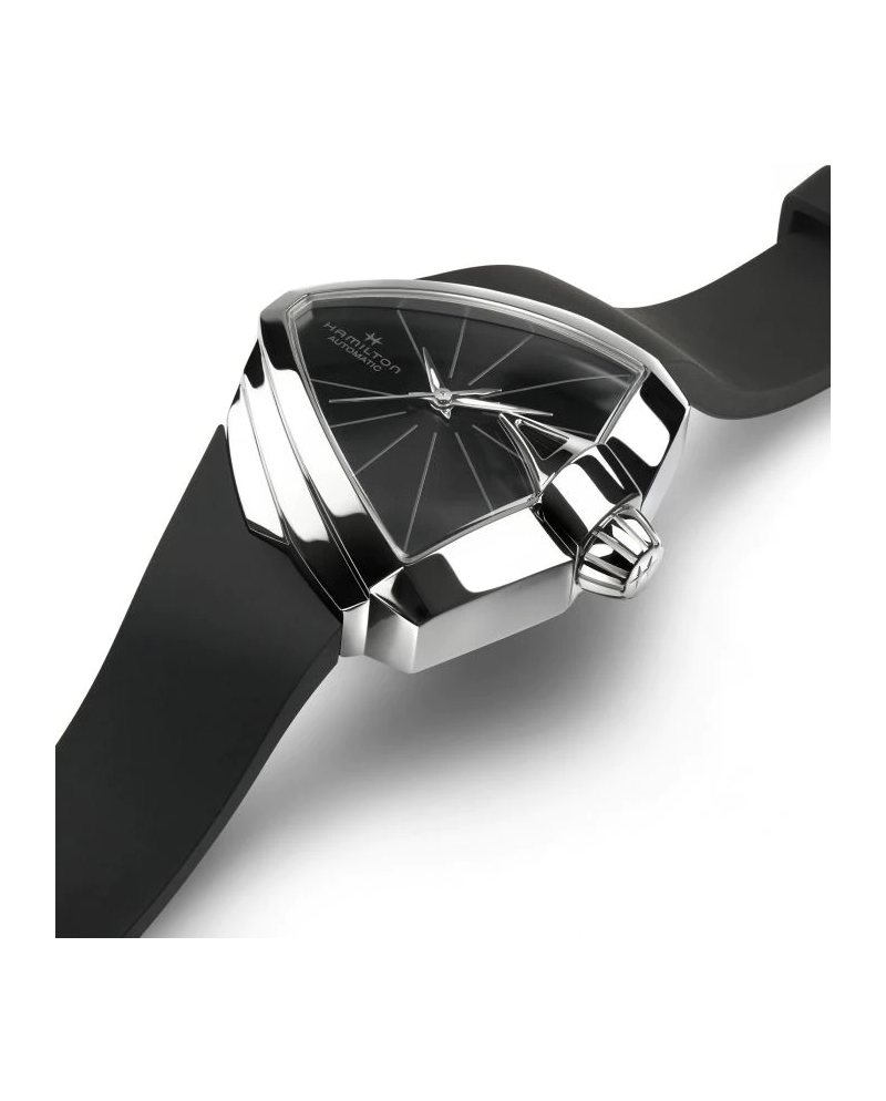 Orologio Hamilton Ventura S Auto Nero e Cinturino in Caucciù
