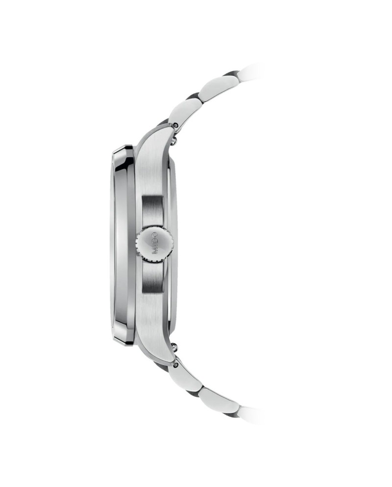 Mido Multifort TV Big Date Blue Watch with Steel Strap